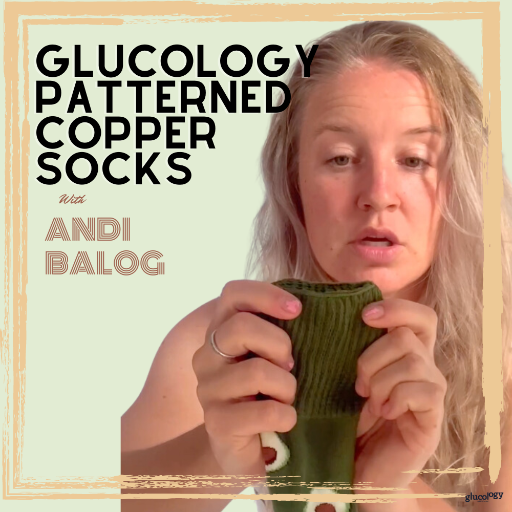 Andi Balog Reviews our Glucology Diabetes Patterned Copper Socks ...
