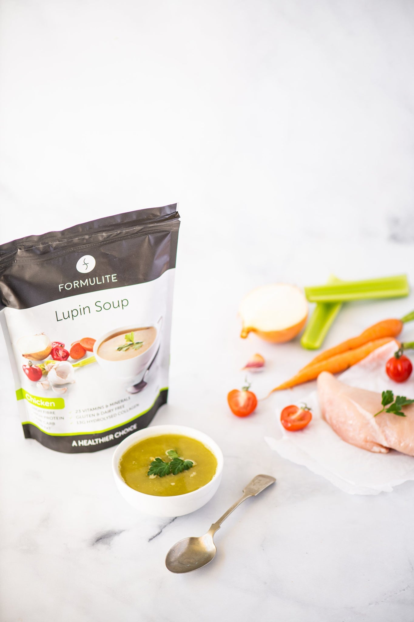 Lupin Soup Box – Chicken Flavour 7 Sachet Box