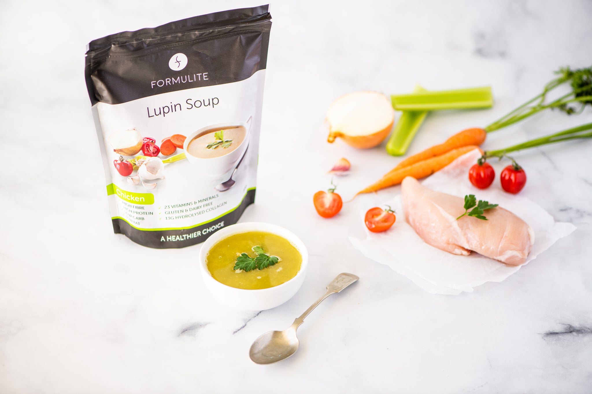 Lupin Soup Box – Chicken Flavour 500 Pack