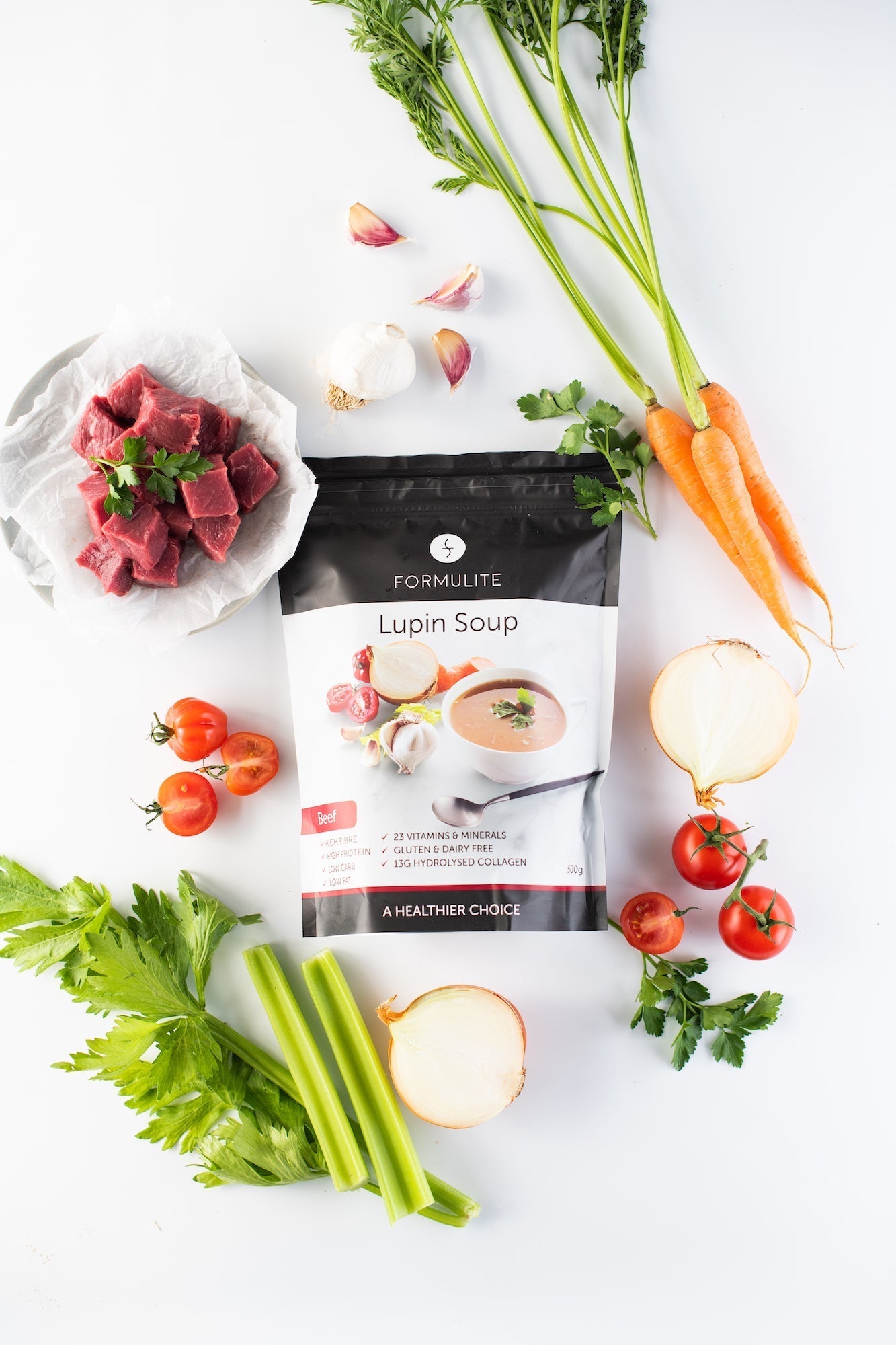 Lupin Soup Box – Chicken Flavour 7 Sachet Box