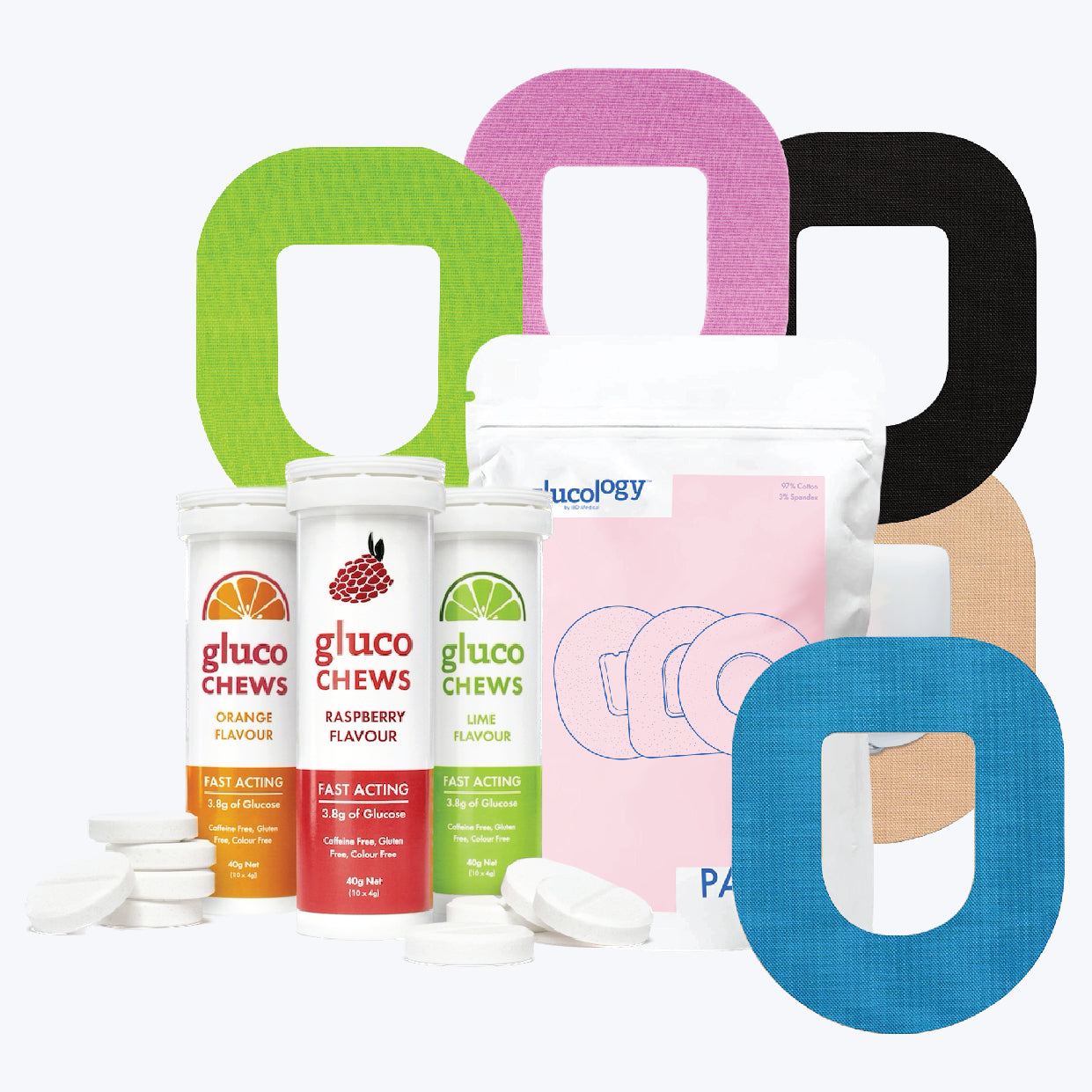 CGM Patches and 12 Pack of Fast Acting Glucochews