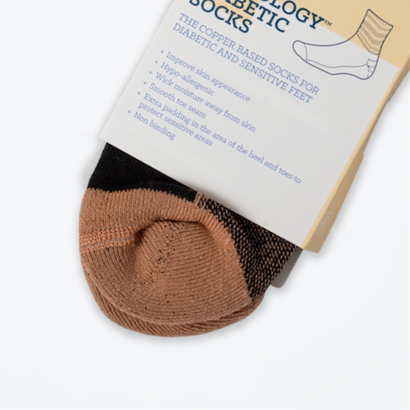Comfortable Glucology Diacare Copper Socks for Diabetes Management