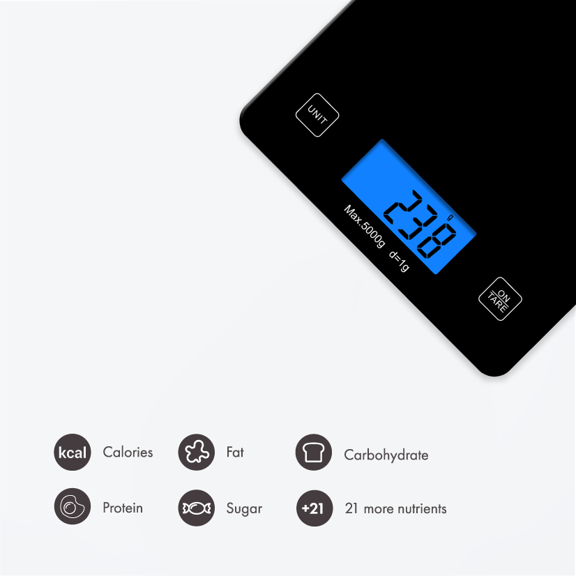 Food Nutrition Scale | Carb & Fat Tracking – Glucology